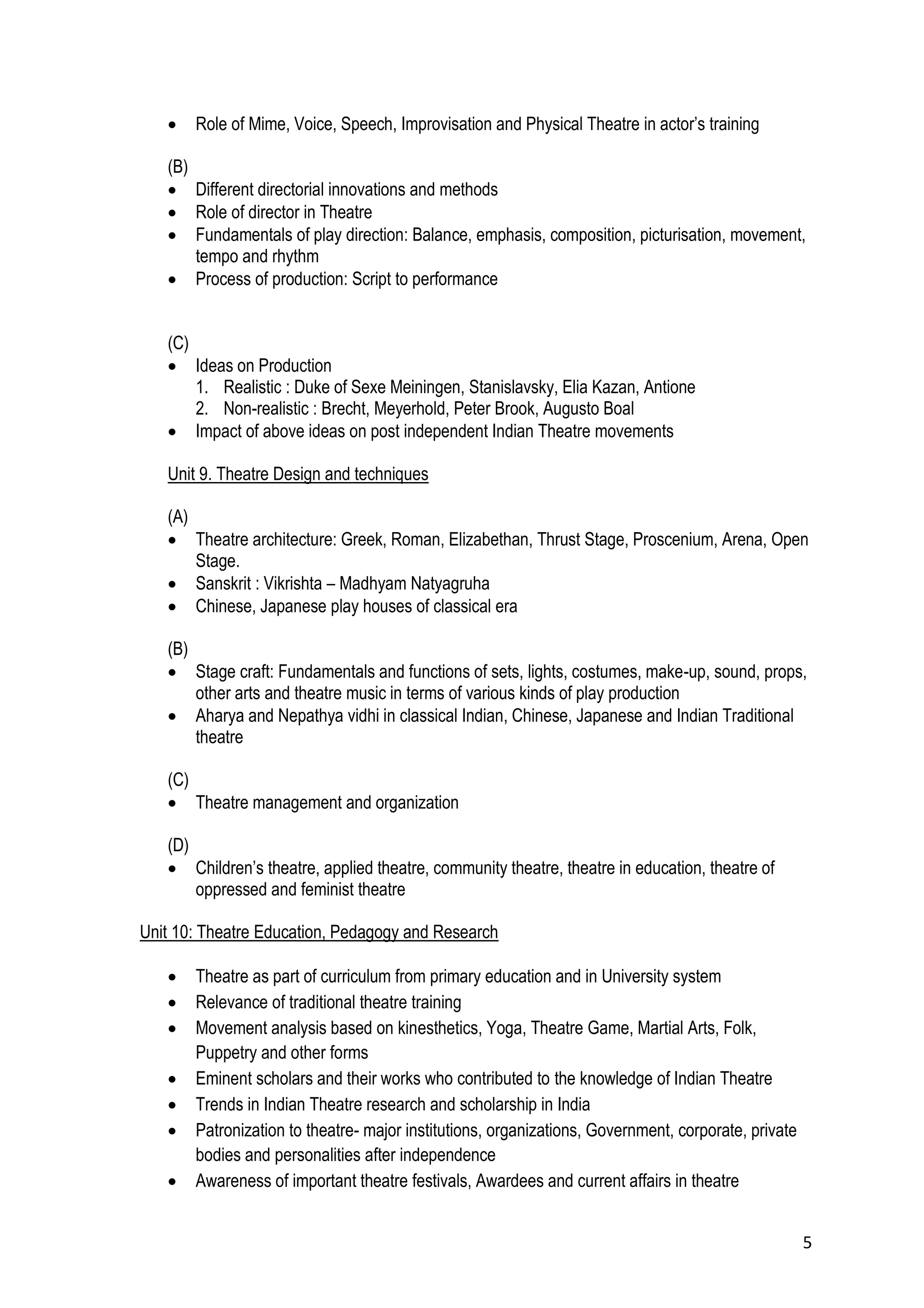 NTA UGC NET JRF - 65 performing arts-new updated syllabus | PDF