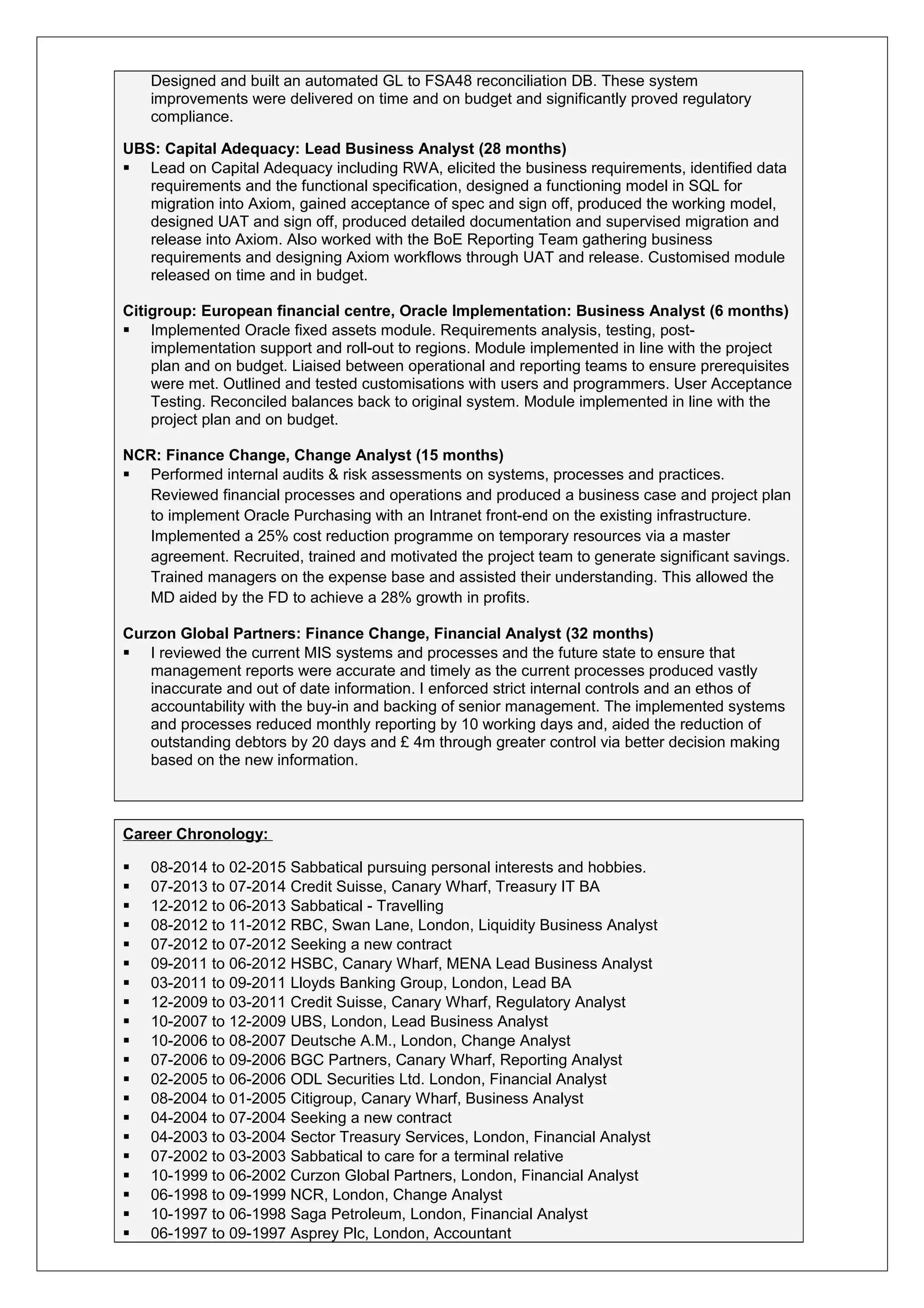 CV Template Jack Bond | PDF