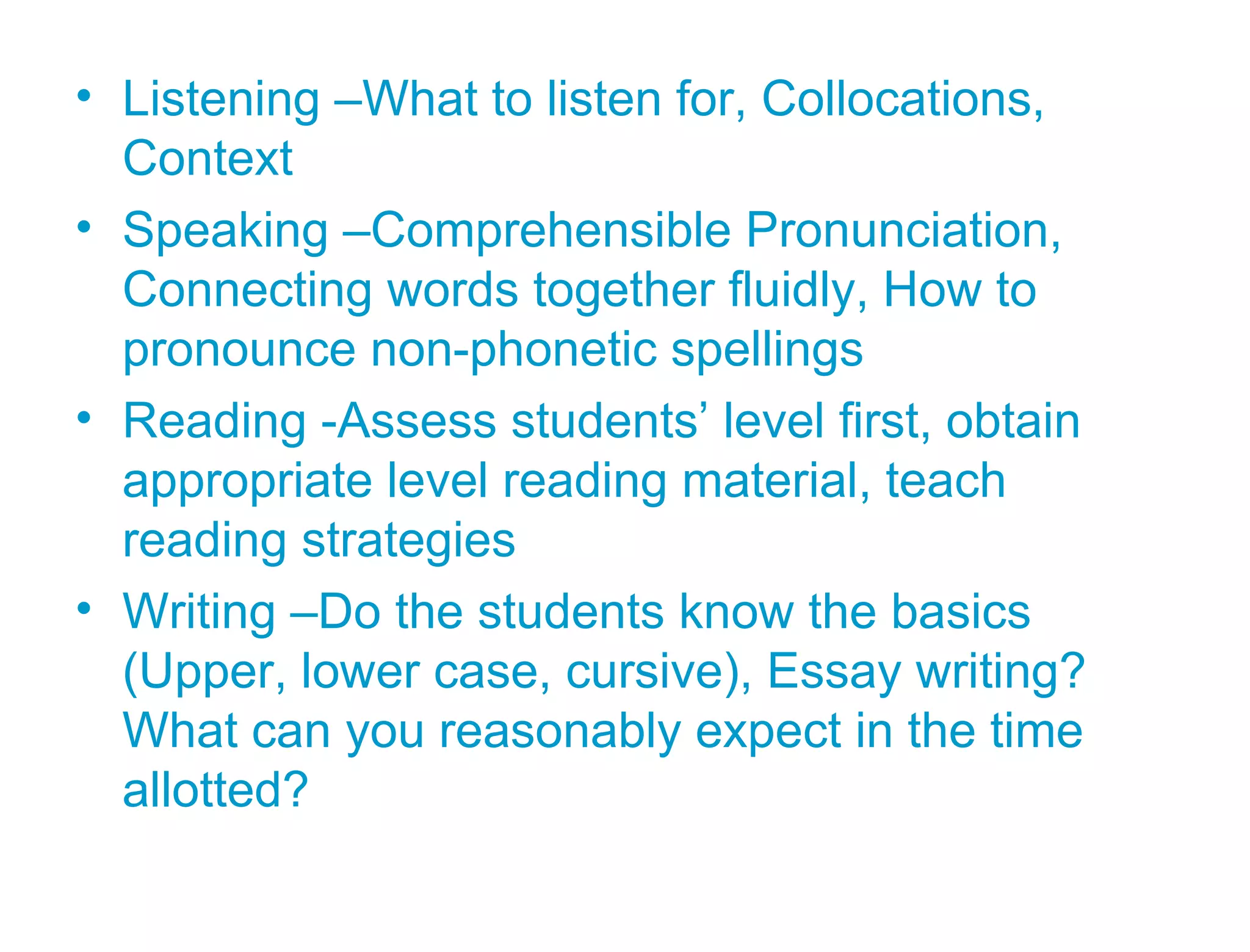 Essentials for Teaching ESL | PPT