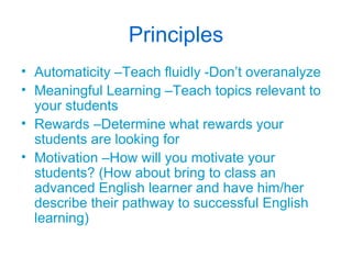 Essentials for Teaching ESL | PPT | Education