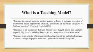 Models of Teaching | PPTX | Primary Education | Education