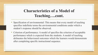 Models of Teaching | PPTX | Primary Education | Education
