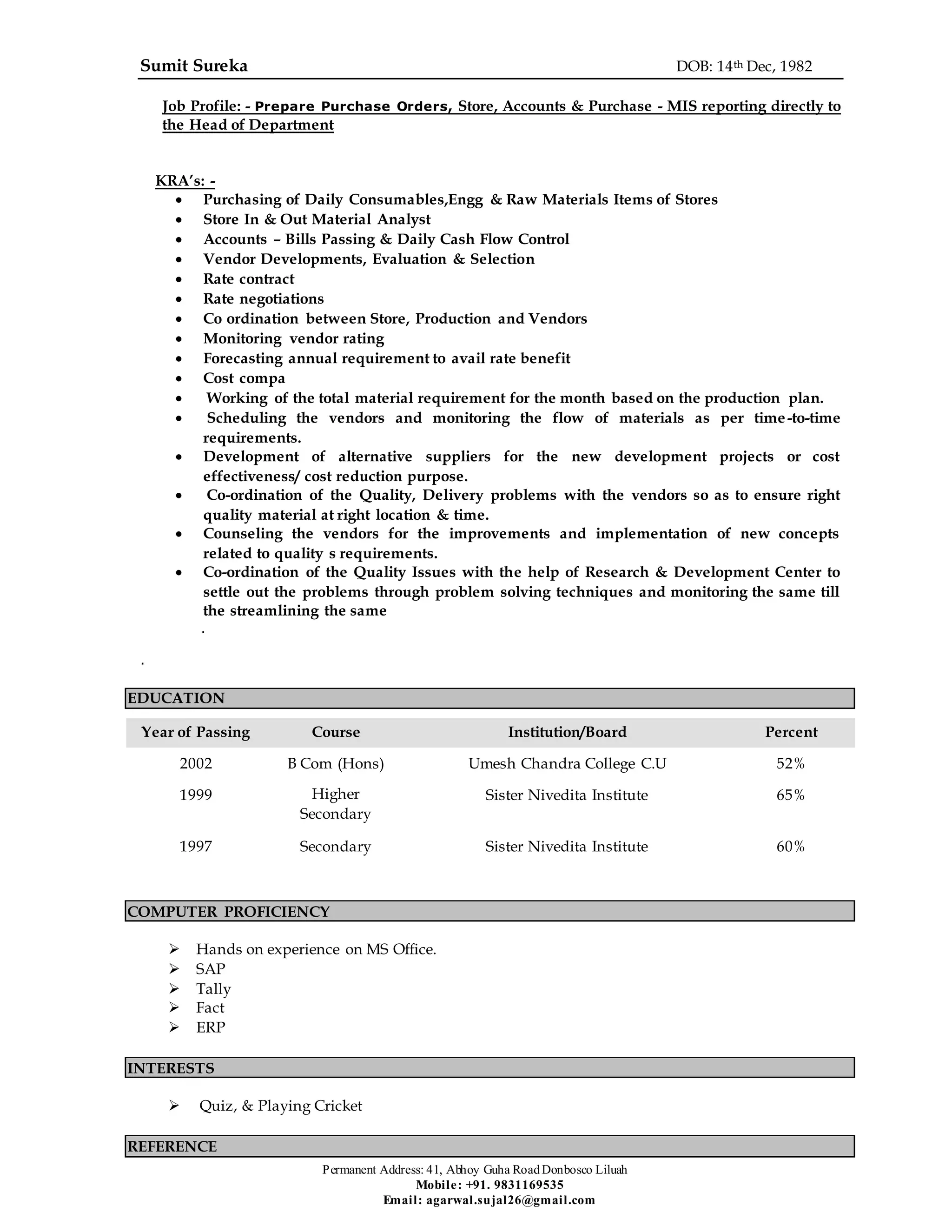 Sumit Resume(1) | PDF