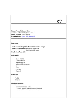 English CV | DOC