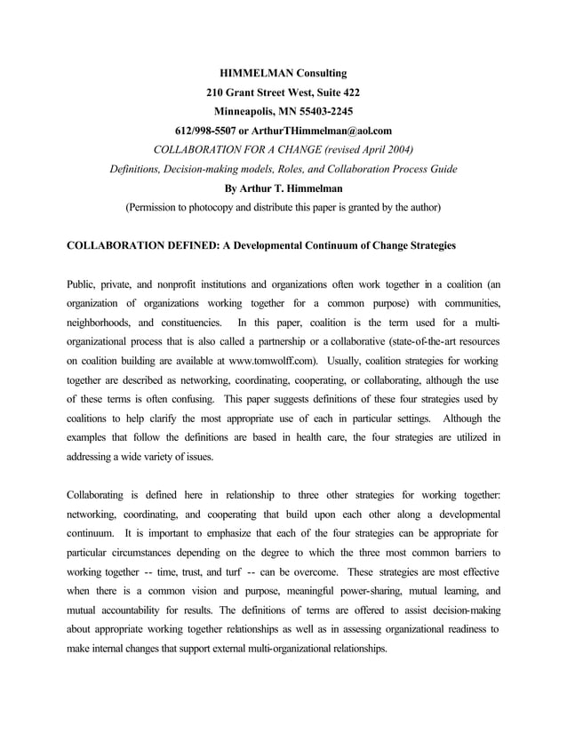 CollaborationForAChange | PDF