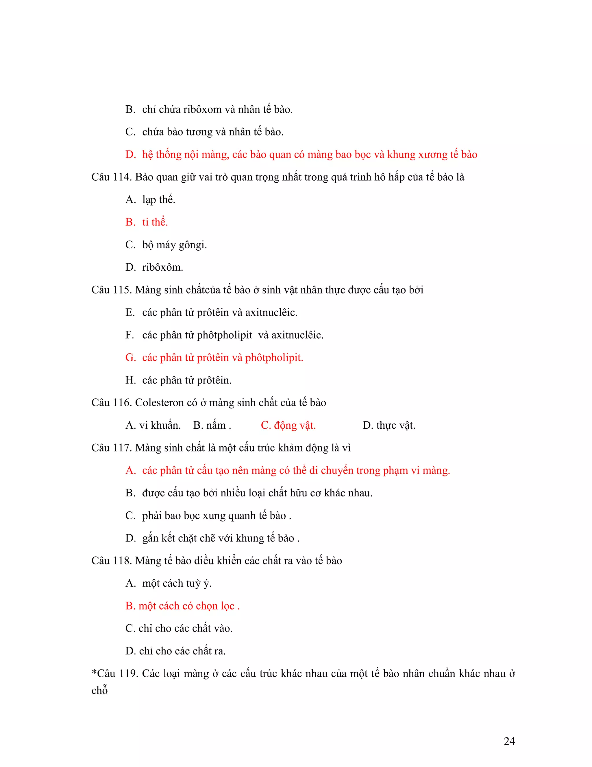 650 cau trac-nghiem-sinh-10 | PDF