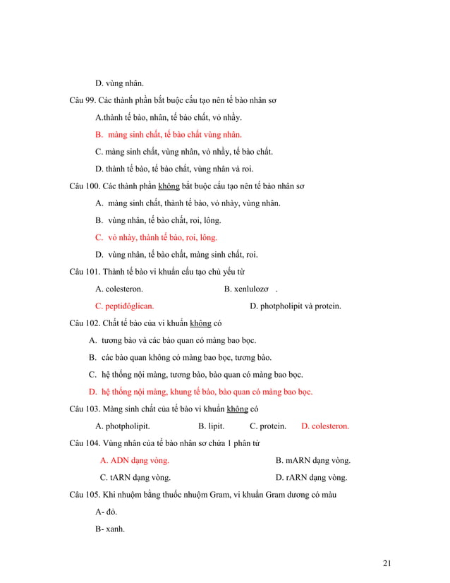 650 cau trac-nghiem-sinh-10 | PDF