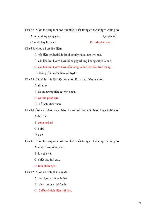 650 cau trac-nghiem-sinh-10 | PDF