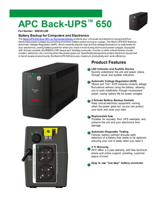 650 va apc back up edited | PDF