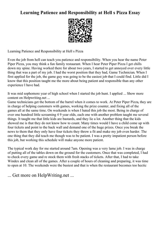 650 Word Essay Example | PDF