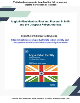 Anglo-Indian Identity: Past and Present, in India and the Diaspora ...