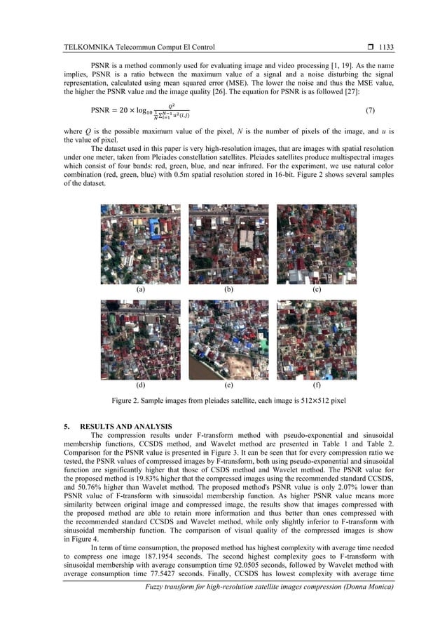 Fuzzy Transform For High Resolution Satellite Images Compression Pdf