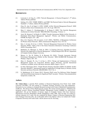 MODELING AND DESIGNING RESOURCE EFFICIENT DISTRIBUTED MANET MANAGEMENT SYSTEM (DMMS) | PDF