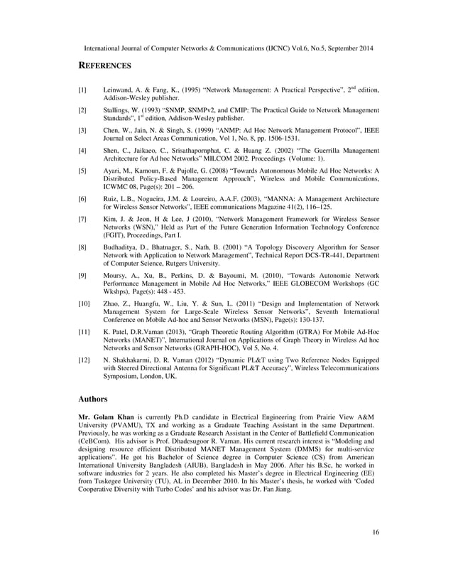 MODELING AND DESIGNING RESOURCE EFFICIENT DISTRIBUTED MANET MANAGEMENT SYSTEM (DMMS) | PDF