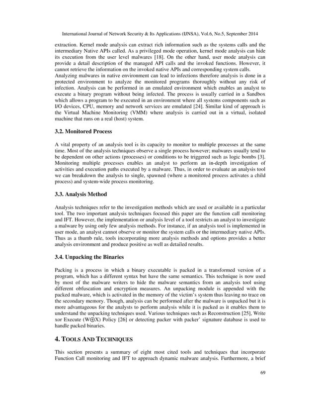 A FRAMEWORK FOR ANALYSIS AND COMPARISON OF DYNAMIC MALWARE ANALYSIS TOOLS | PDF