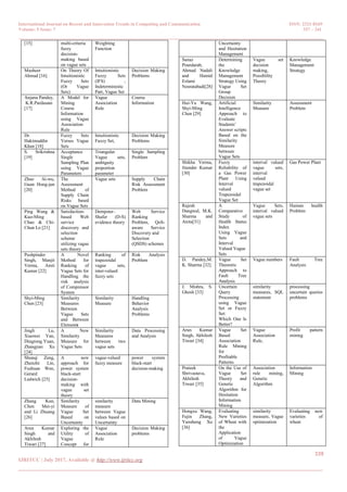 Literature Review on Vague Set Theory in Different Domains | PDF