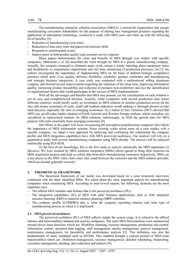 Companies’ perception toward manufacturing execution systems | PDF