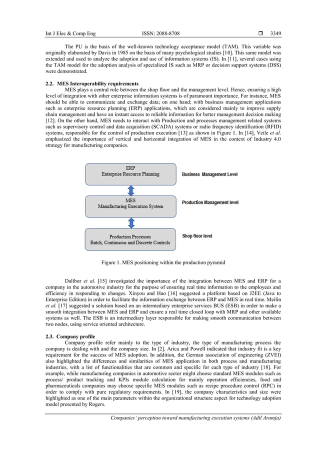 Companies’ perception toward manufacturing execution systems | PDF