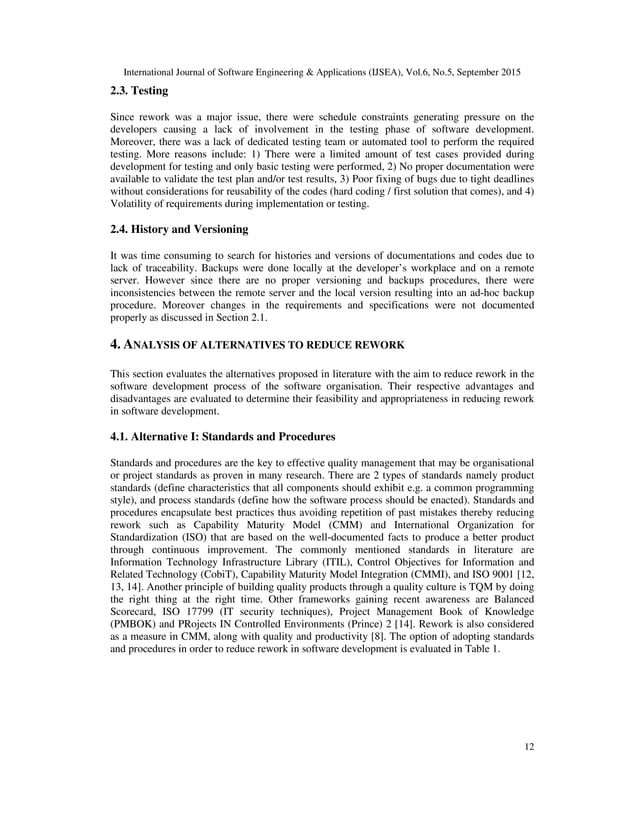 STRATEGIES TO REDUCE REWORK IN SOFTWARE DEVELOPMENT ON AN ORGANISATION IN MAURITIUS | PDF