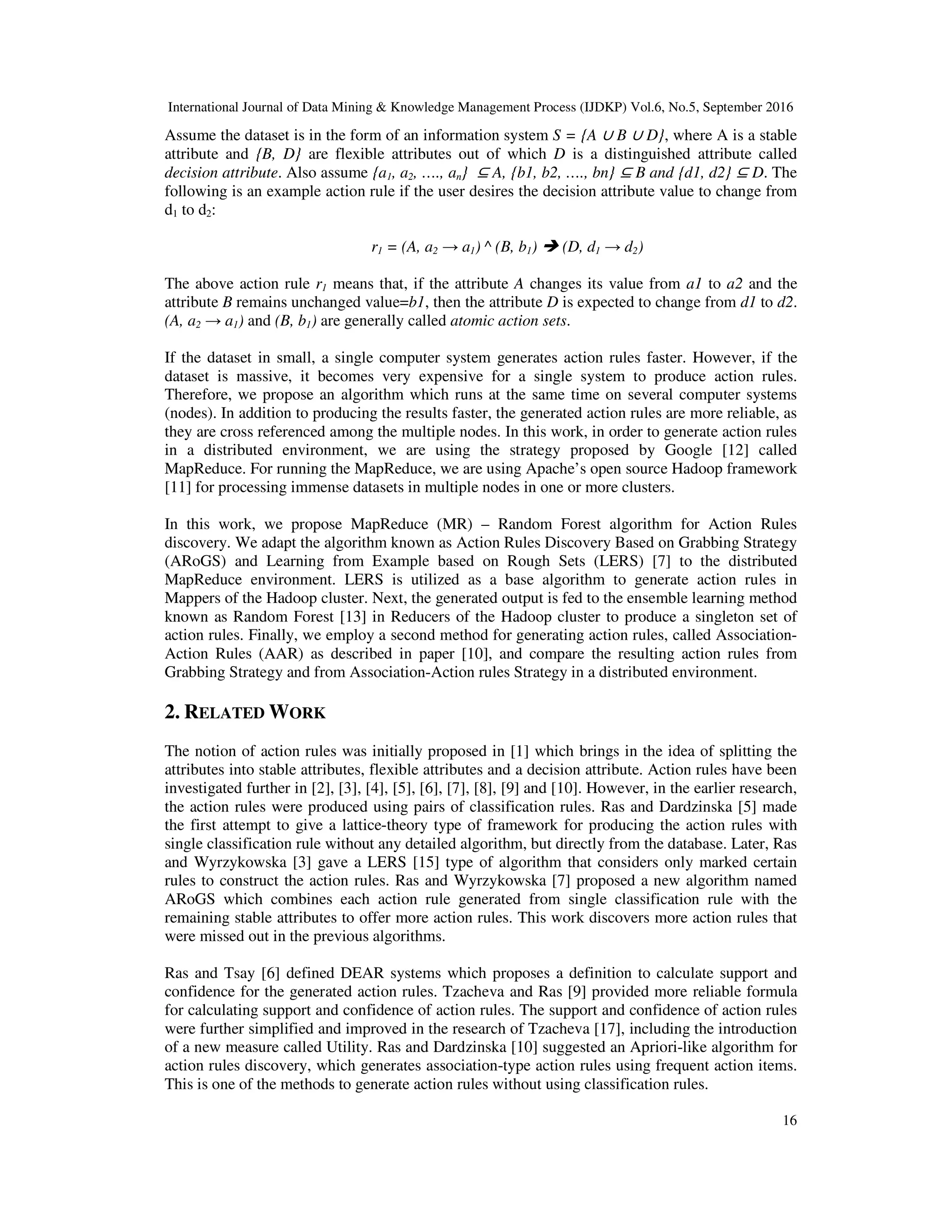 Mr Random Forest Algorithm For Distributed Action Rules Discovery Pdf