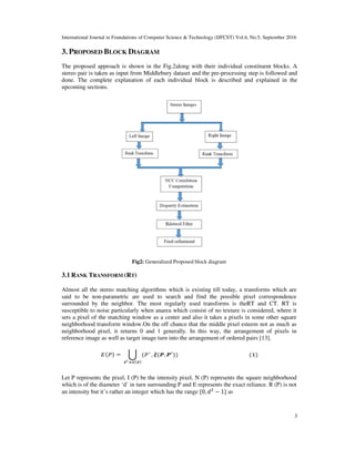 COMPUTATIONALLY EFFICIENT TWO STAGE SEQUENTIAL FRAMEWORK FOR STEREO MATCHING | PDF