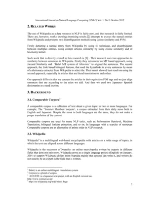 A RULE-BASED APPROACH FOR ALIGNING JAPANESE-SPANISH SENTENCES FROM A COMPARABLE CORPORA | PDF