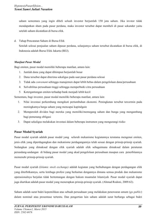 hipotesis pasar modal efisien | PDF