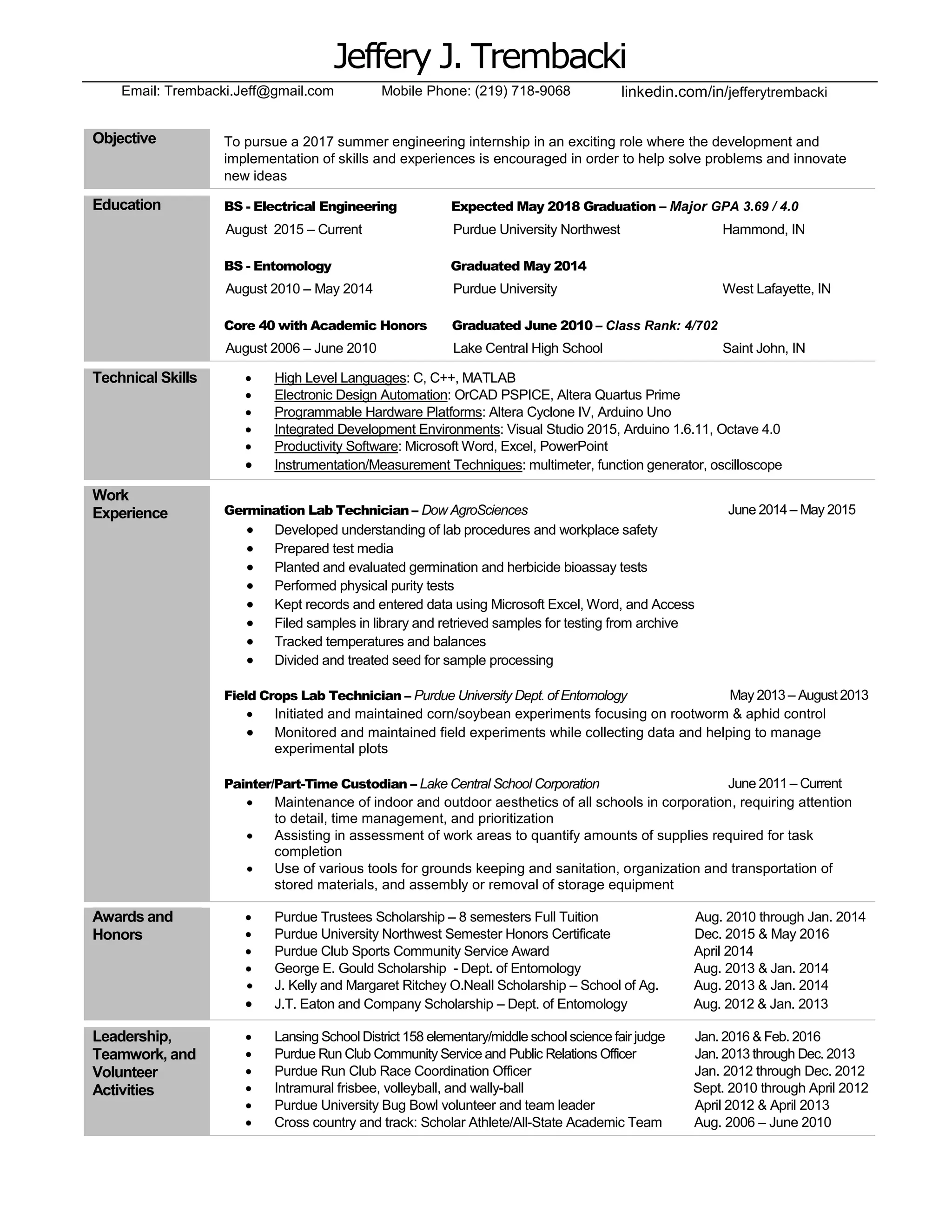 IR Resume Final general | PDF