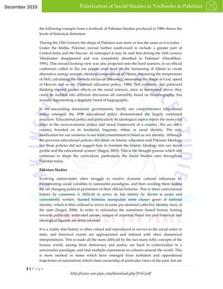Polarization of Social Studies in Textbooks in Pakistan | PDF