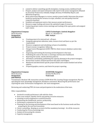 Deepa CV-PMO. | PDF