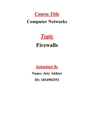 Firewalls | PDF
