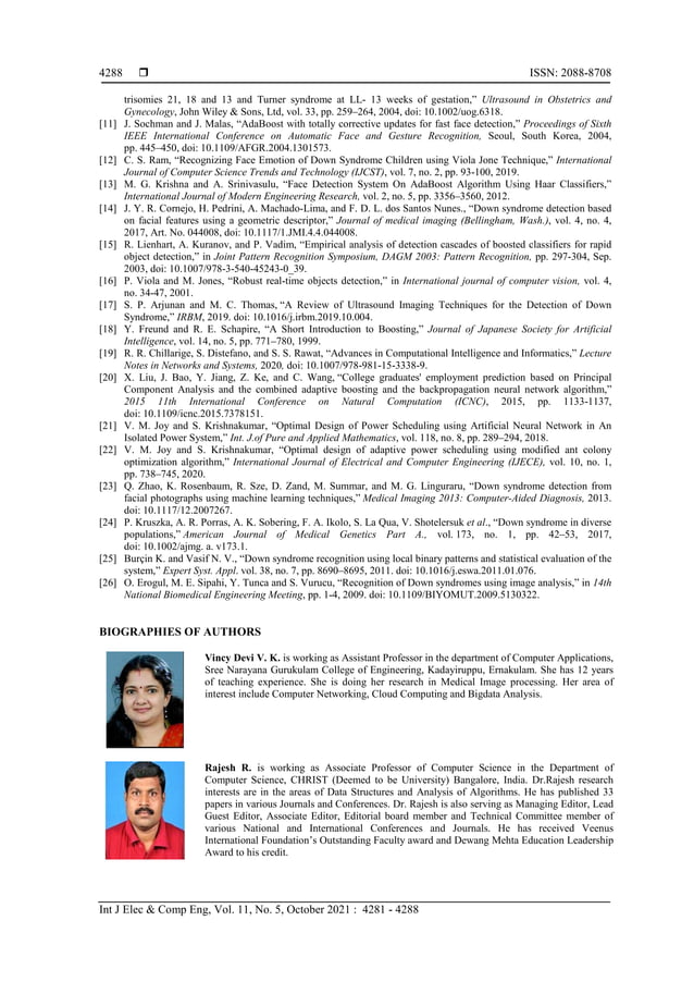 Down syndrome detection using modified adaboost algorithm | PDF | Genetics | Science