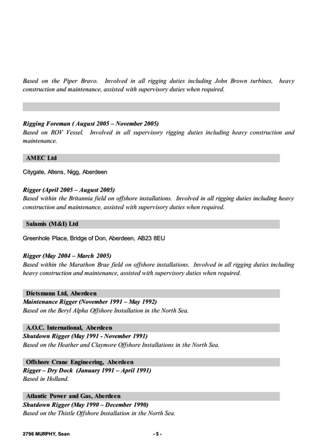 Sean Murphy CV[1][1] | PDF