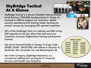 SkyBridge Tactical Capabilities | PPT
