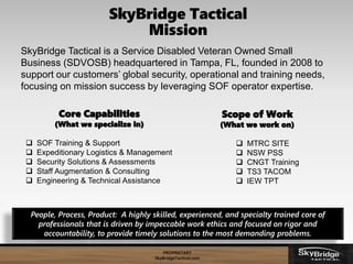 SkyBridge Tactical Capabilities | PPT
