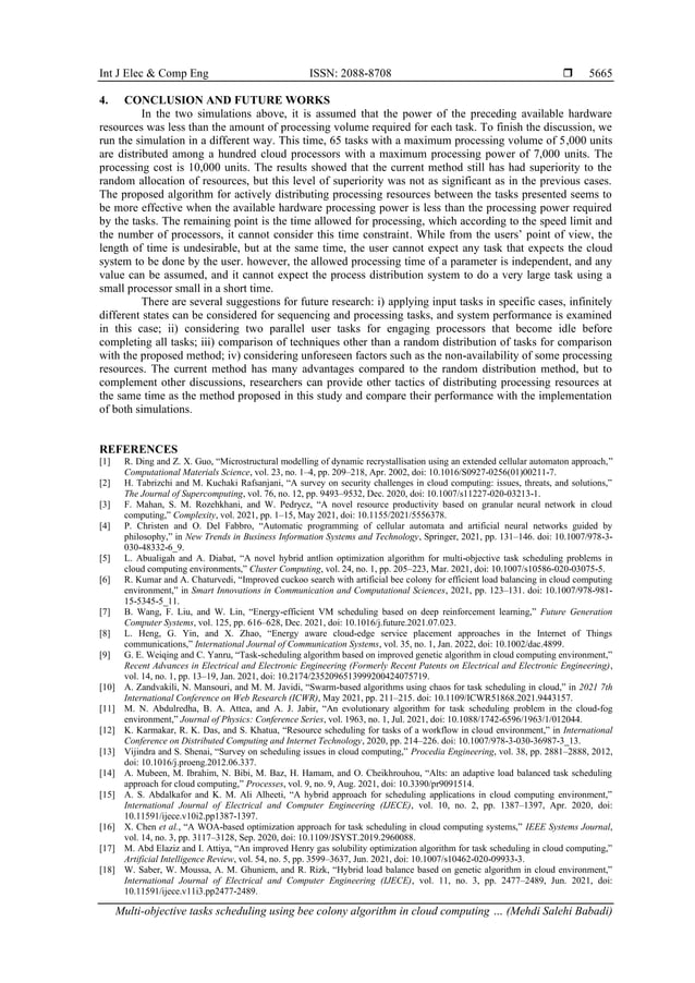 Multi-objective tasks scheduling using bee colony algorithm in cloud computing | PDF | Cloud ...