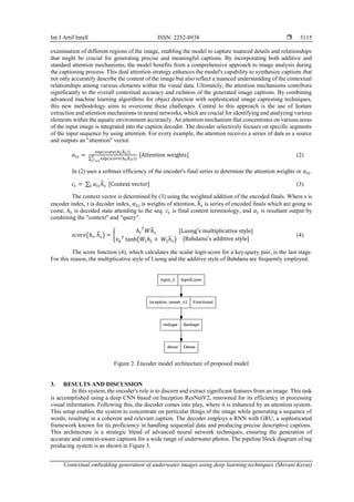 Contextual embedding generation of underwater images using deep learning techniques | PDF