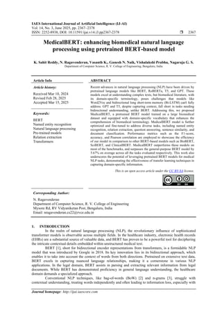 MedicalBERT: enhancing biomedical natural language processing using ...
