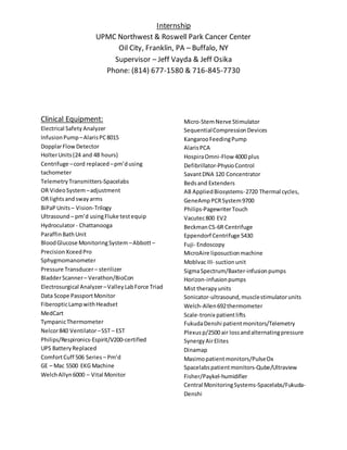 Medical Equipment List | PDF