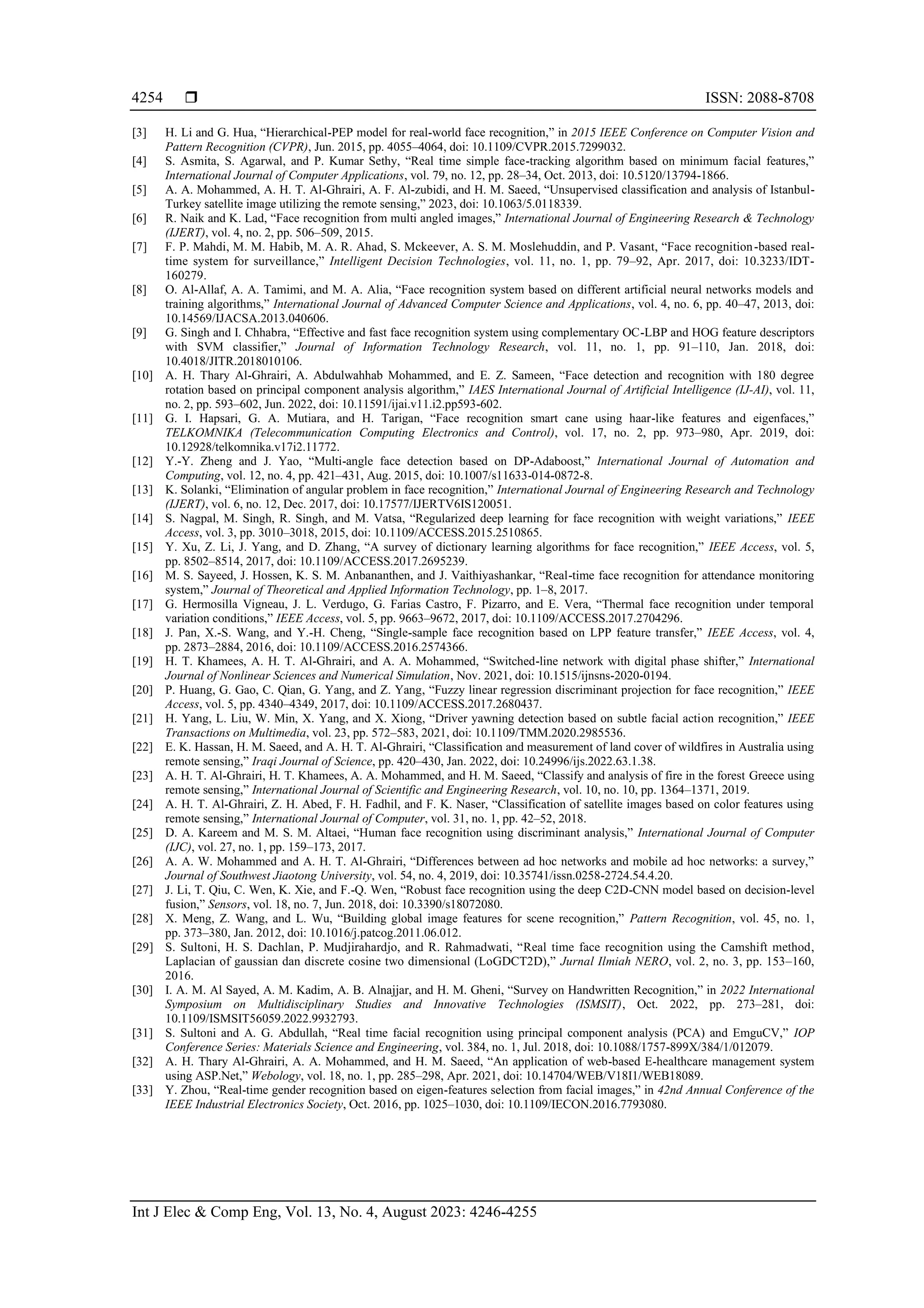 Realtime human face tracking and recognition system on uncontrolled environment | PDF