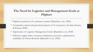 Logistics and supply chain operations at Flipkart | PPTX