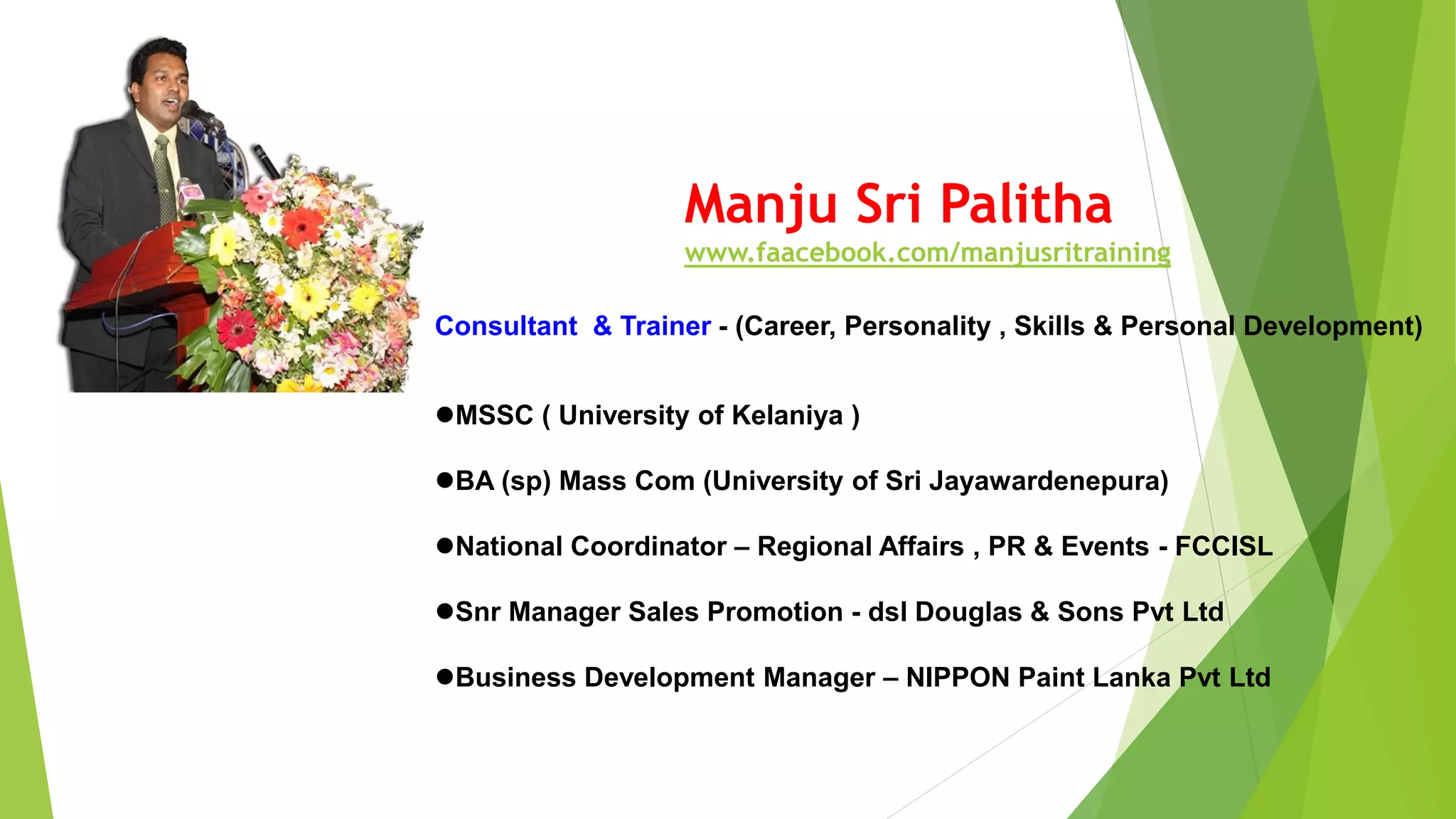 Manju Sri Palitha Training Proposal WEB | PPT