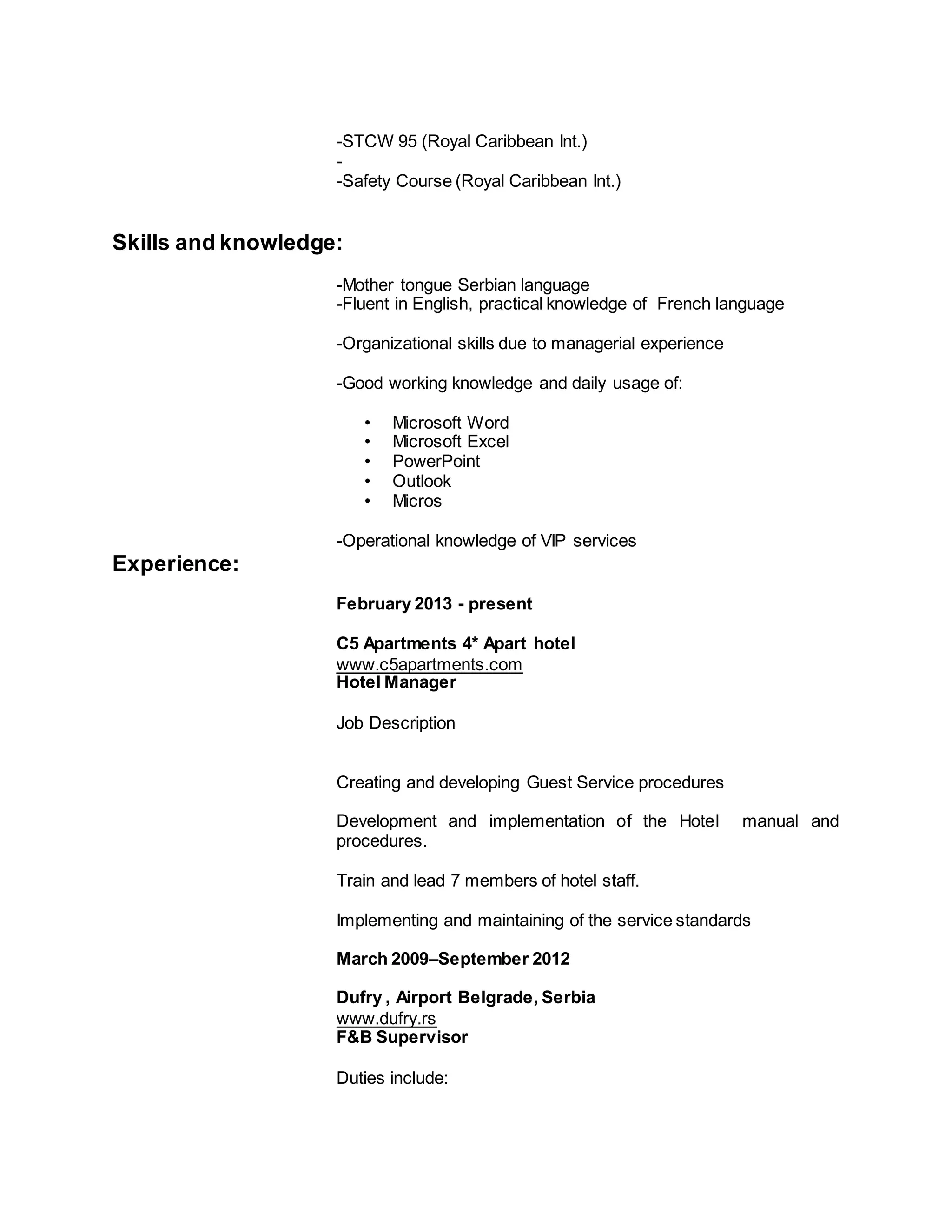 CV Goran Kavaja | DOCX