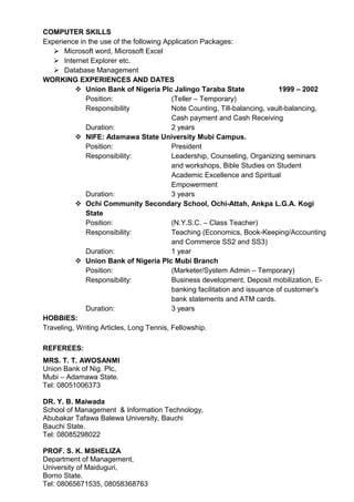 Shimmah Corrected CV | DOC