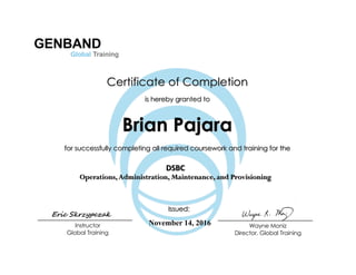 GENBAND - Brian Pajara | PPT