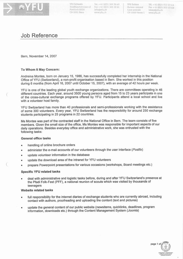Job Reference YFU | PDF