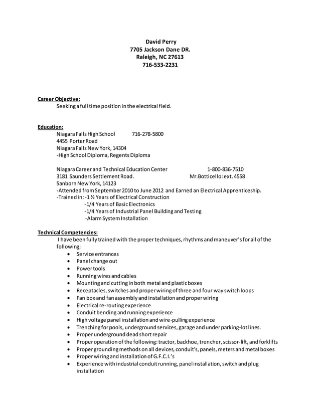 David Perry's Resume | PDF