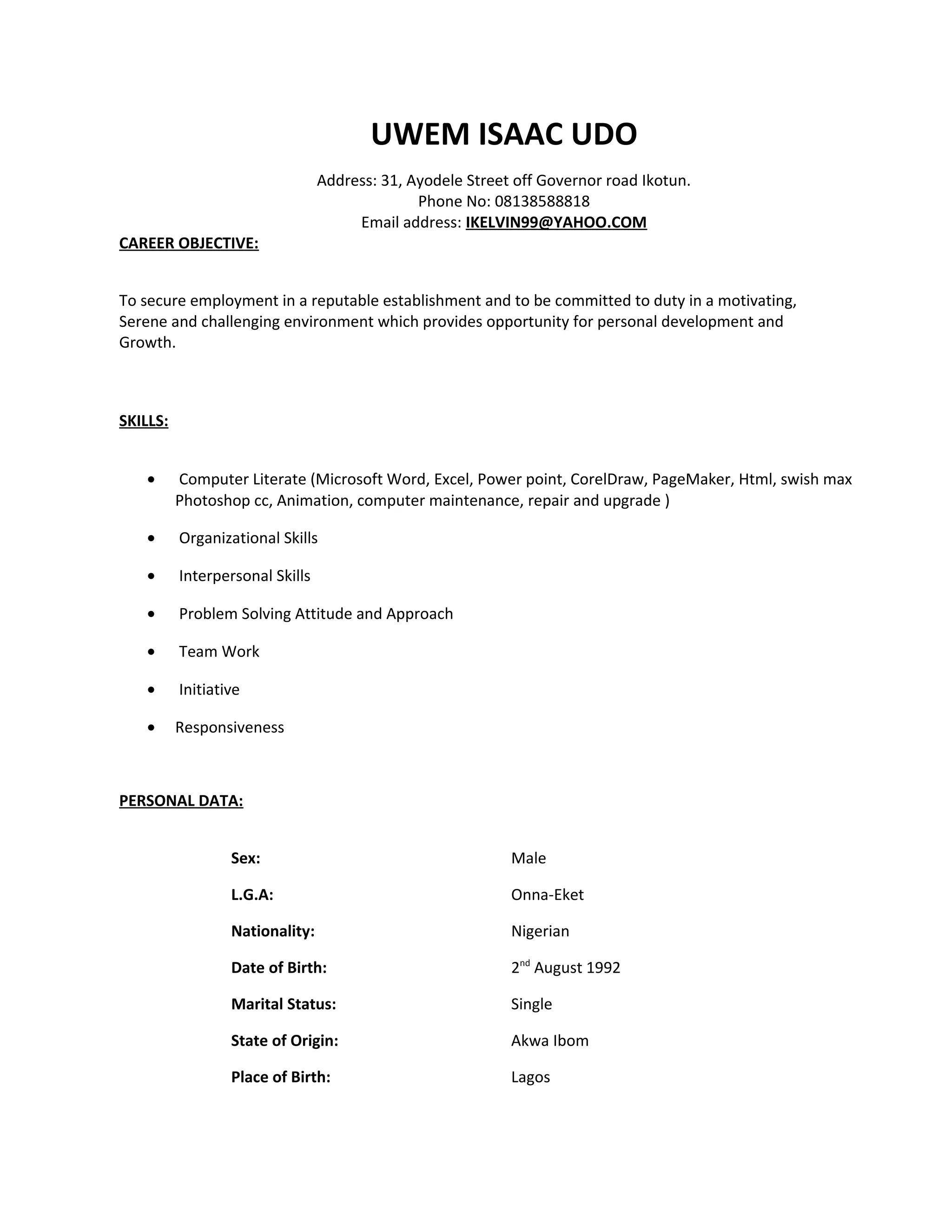 UWEM ISAAC UDO 23 | DOC