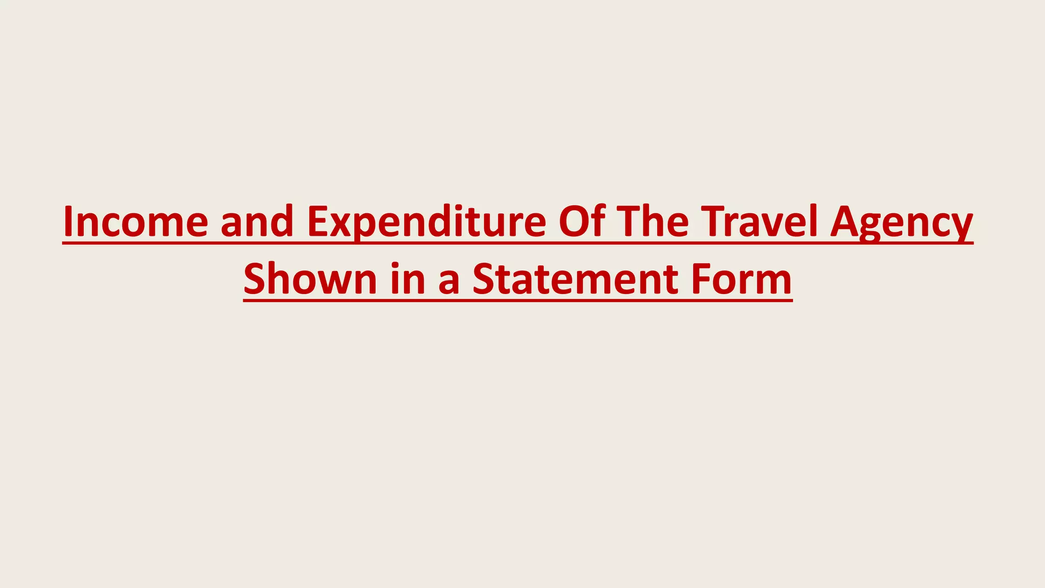 Travel Agency Operation | PPTX