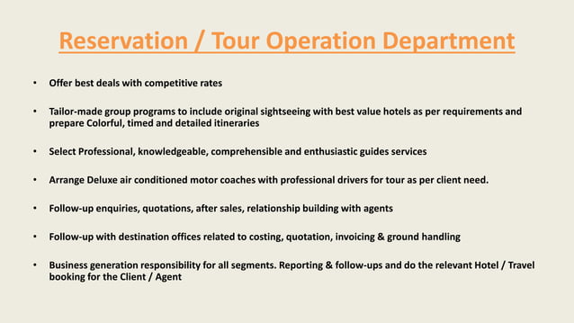 Travel Agency Operation | PPTX | Business Travel | Travel Type